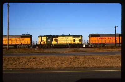 Railroad Slide - Chicago & North Western #4102 Locomotive 1997 Train Yard CNW | eBay
