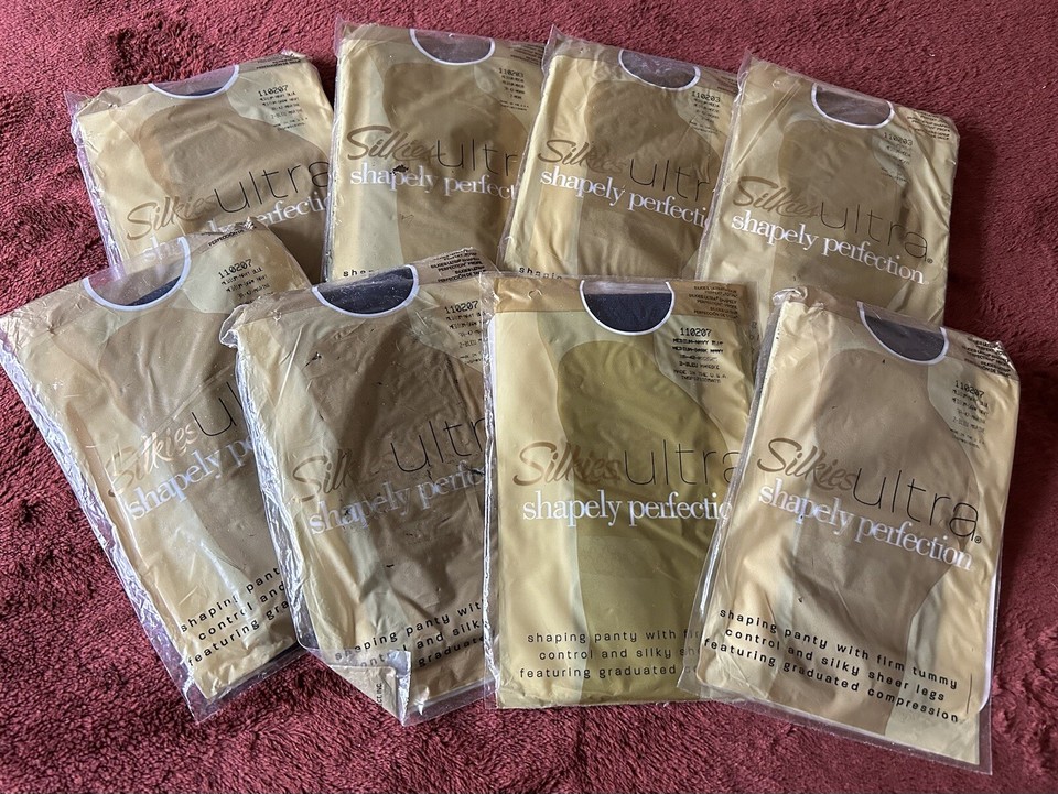 Silkies Ultra Shapely Perfection Pantyhose Dark Navy / Mocha Sz Medium ...