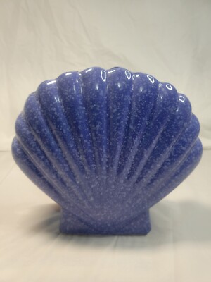 Rubens Originals Blue Ceramic Fan Shell Vase 6 1/2 X 7 1/2 | eBay