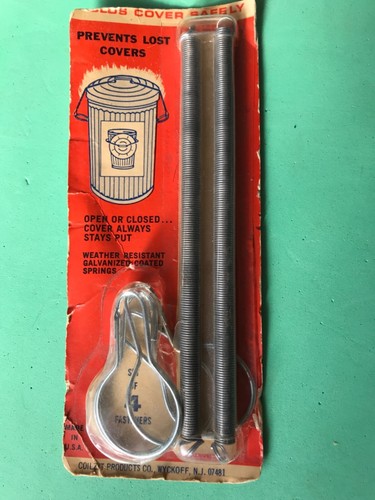 Vintage Metal Garbage can lid fastener - holder Coilzit Products Co ...