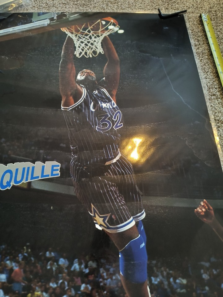 SHAQUILLE O'NEAL Orlando Magic Vintage Dunking Poster 1992 NBA ...