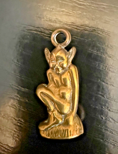Vintage Lucky PIXIE Charm BRASS WIDECOMBE Pisky Piskie Pixy Pendant ...