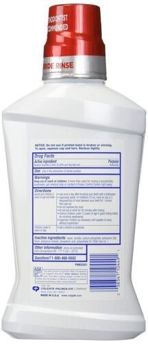 Colgate Phos Flur Anticavity Fluoride Rinse Ortho Defense Mint Flavor ...