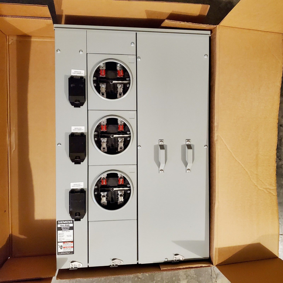 Siemens WEP3311 Uni-Pak Metering System 300A 3-Gang 125A, New! | eBay