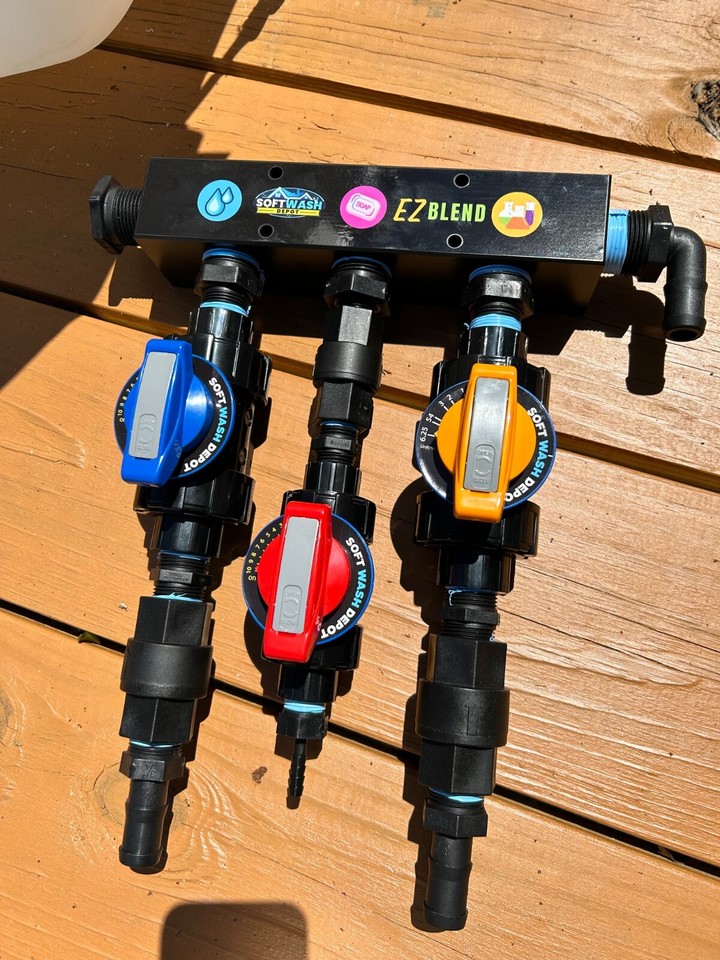 3 Port Soft Washing Mixing Proportioner w/ 3/4" Metering Valves | eBay