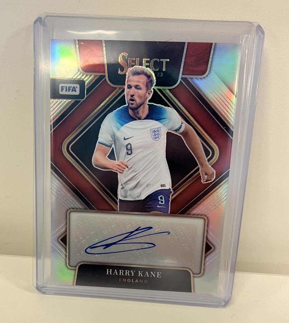 Harry Kane Auto Silver Prizm Signatures 2022-23 Panini Select FIFA ...