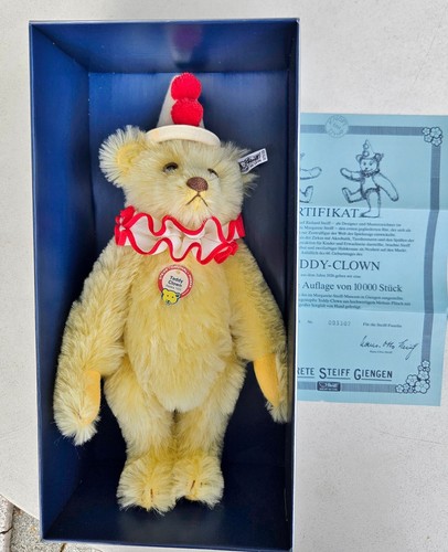 Steiff TEDDY CLOWN 0170/32 cm OVP Zertifikat 1986 Zustand "mint", noch ...