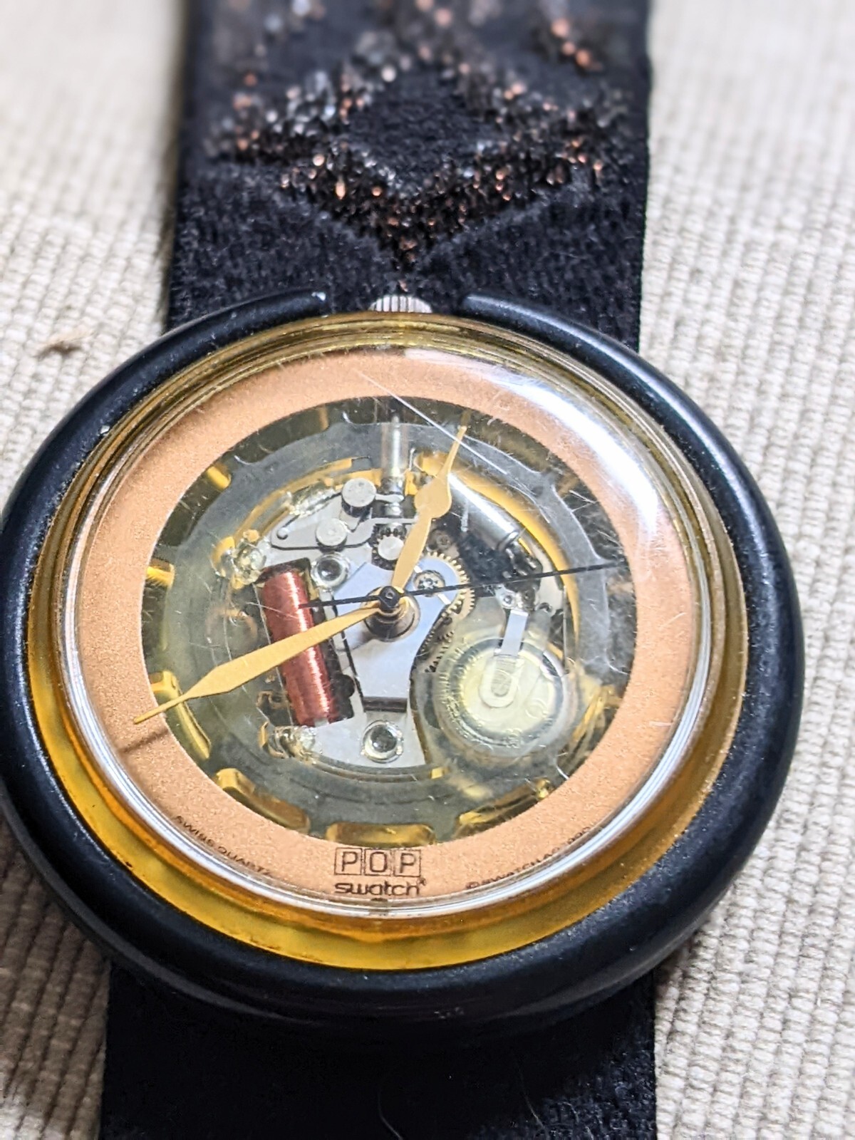 1990's Rare Swatch Pop Skeleton Dial Watch See Throug… - Gem