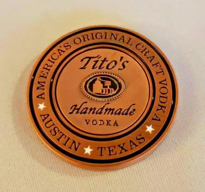 Tito's Vodka Copper Magnet Golf Ball Marker Coin Medallion sports man ...