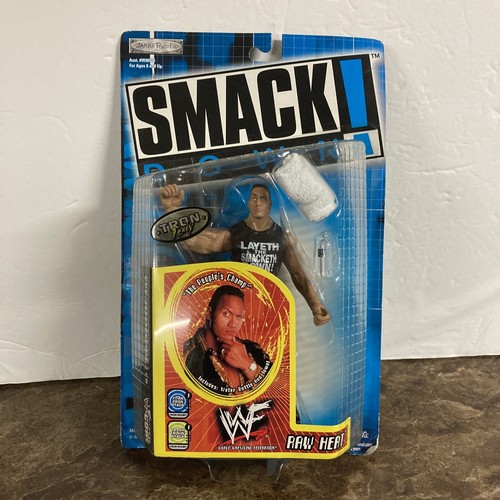 The Rock People Champ WWF Jakks 2000 Smack Down Action Figure Raw Heat ...