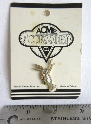 NEW VTG BUGS BUNNY METAL ENAMEL PIN-BACK ACME ACCESSORY WARNER BROS ...