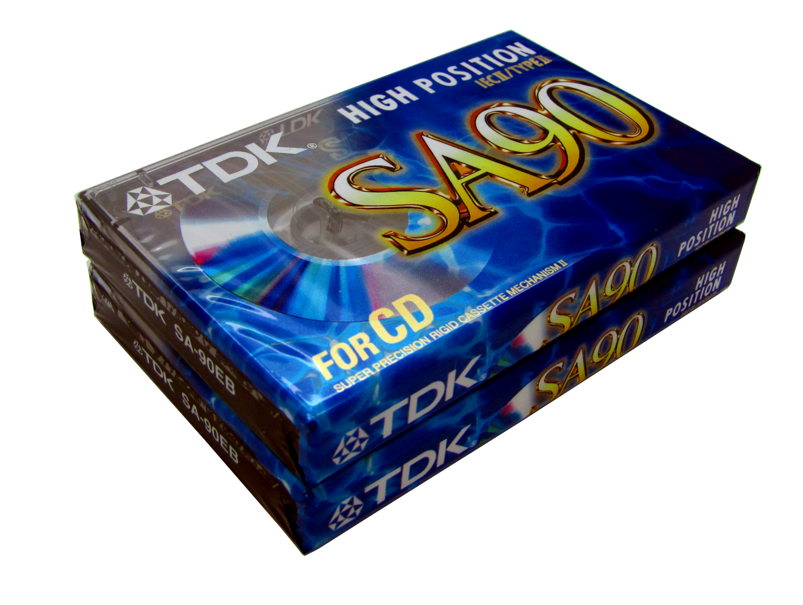 2 X TDK SA90 Type II Chrome Blank Audio Media Recording Cassette Tape ...