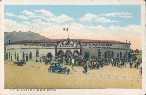 MEXICO Bull ring in C. Juarez 1937 PC | eBay