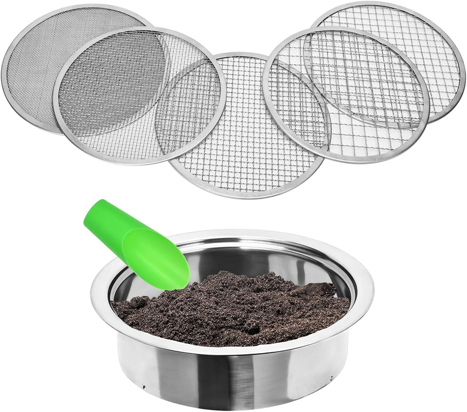 Stainless Steel Soil Sifter for Gardening,Sand Sifter Tool with ...