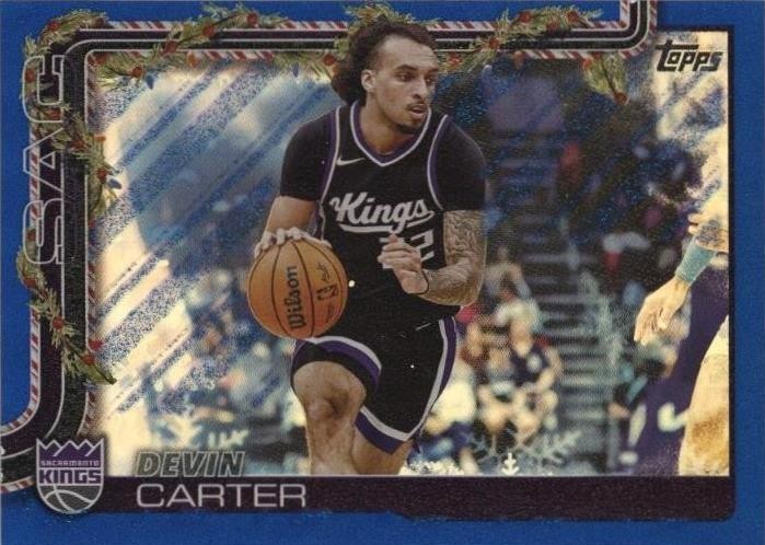 2025-26 Topps Holiday - Devin Carter #H132 Holiday Metallic Blue ...