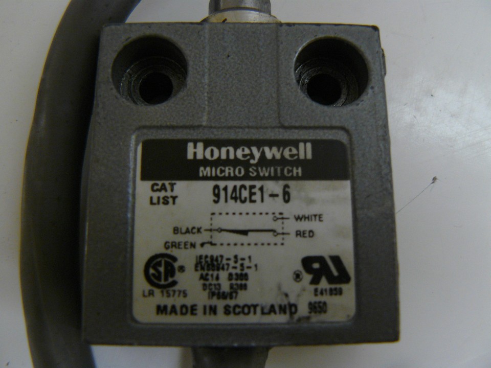HONEYWELL MICROSWITCH 914CE1-6 LIMIT SWITCH PREWIRED 5AMP 125V/250V | eBay