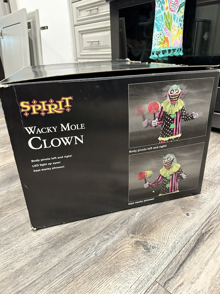 Spirit Halloween 5.8 Ft Wacky Mole Clown Animatronic - $400 with Cash ...