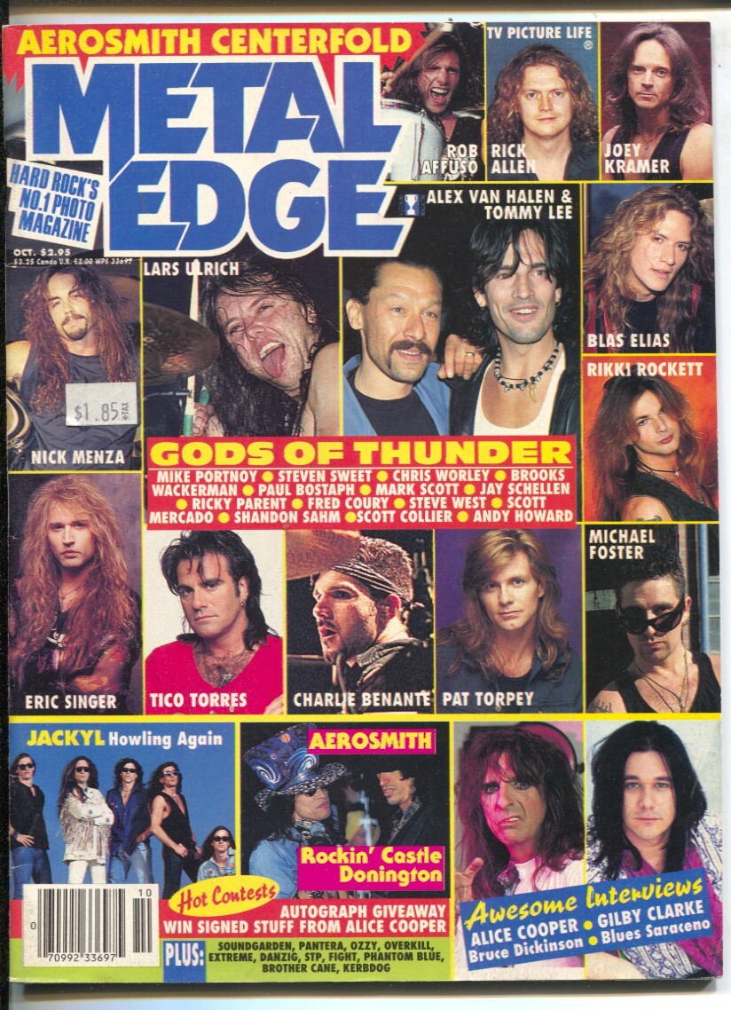 MAG: Metal Edge 10/1994-Aerosmith centerfold-Alice Coopers-Eric Singer ...