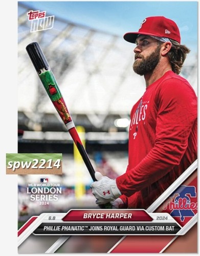 Bryce Harper 2024 Topps Now #278 Phillie Phanatic Bat - Presale | eBay
