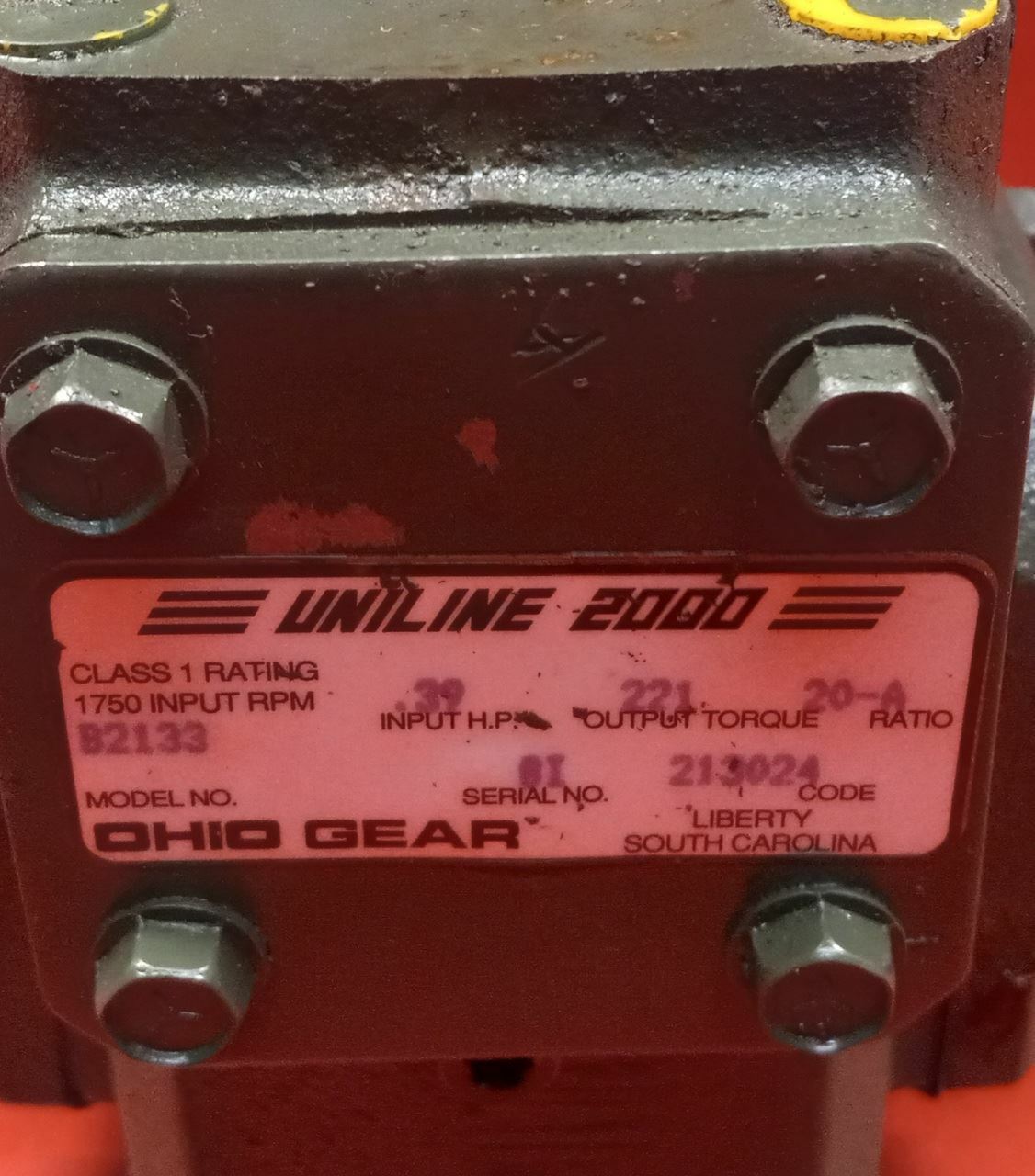 Ohio Gear Uniline 2000 B2133 Gearbox | eBay
