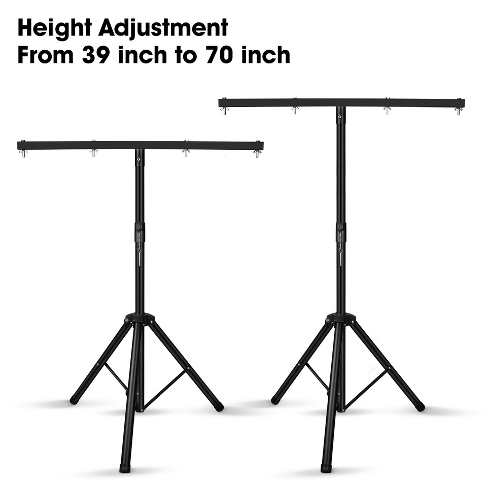 LED Par Light Tripod Stand &T-Bar Adjustable Stage Lighting DJ Disco ...