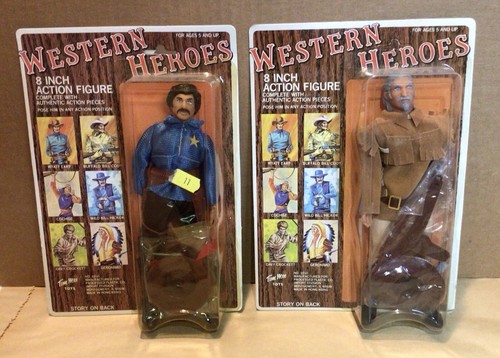 Vintage Tim Mee Toys Complete Set Of 6 8” Western Heroes Mego MOC ...