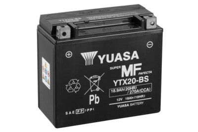 YUASA YTX20-BS Thunderstart Battery TS20L Harley YTX20H-BS YTX20-BS ...