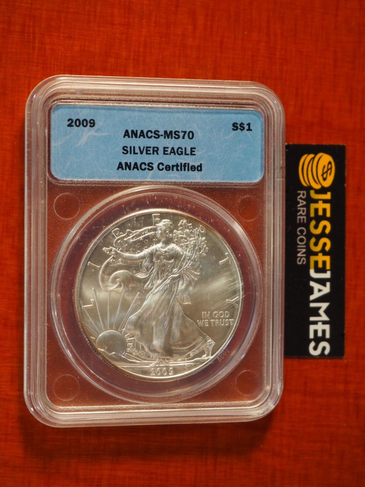 2009 $1 AMERICAN SILVER EAGLE ANACS MS70 BLUE LABEL | eBay