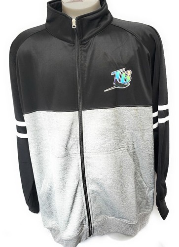 Mens Fanatics B&T Tampa Bay Devil Rays MLB Retro Poly Zip Up Baseball ...