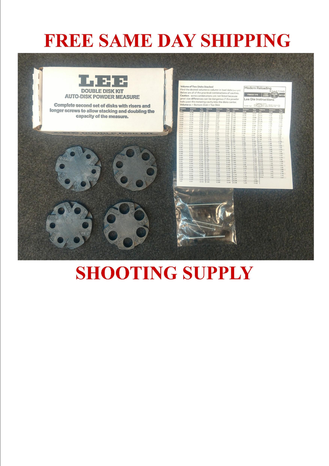 LEE 90195 DOUBLE DISK KIT AUTO DISK POWDER MEASURE FREE SHIPPING 90195 ...