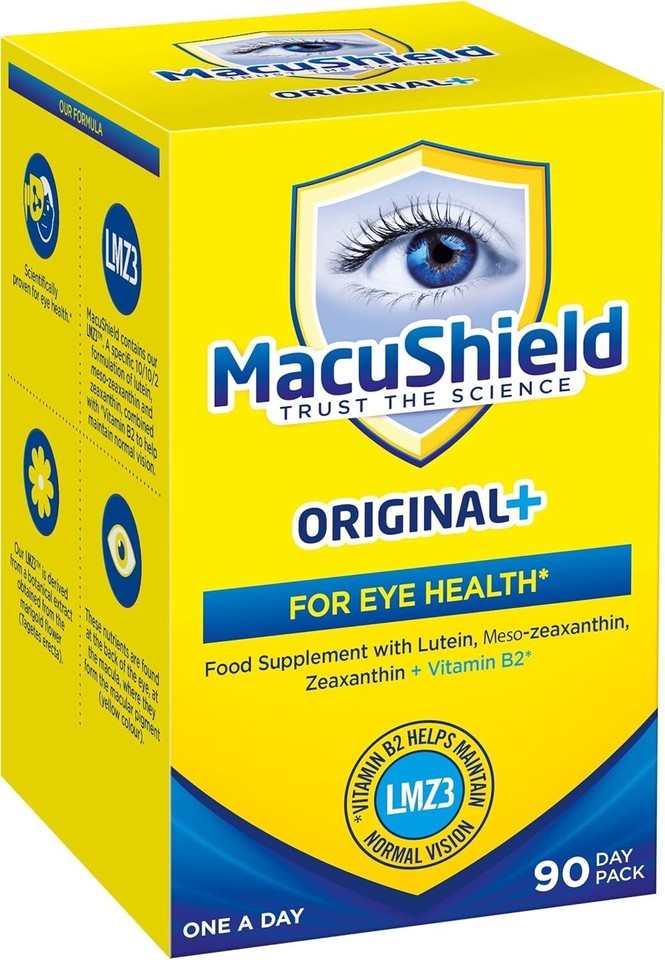 MacuShield Original Plus Capsules - 90 Day Pack, Eye Health Food ...