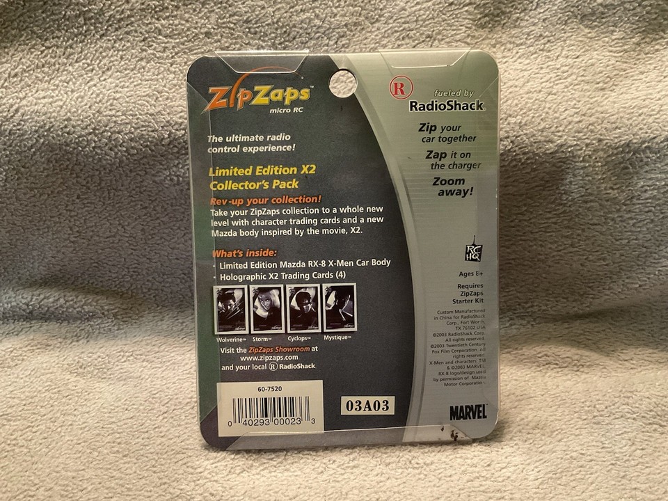 Zip Zaps Limited Edition X2 Collectors Pack X-Men Car Body NIB ...