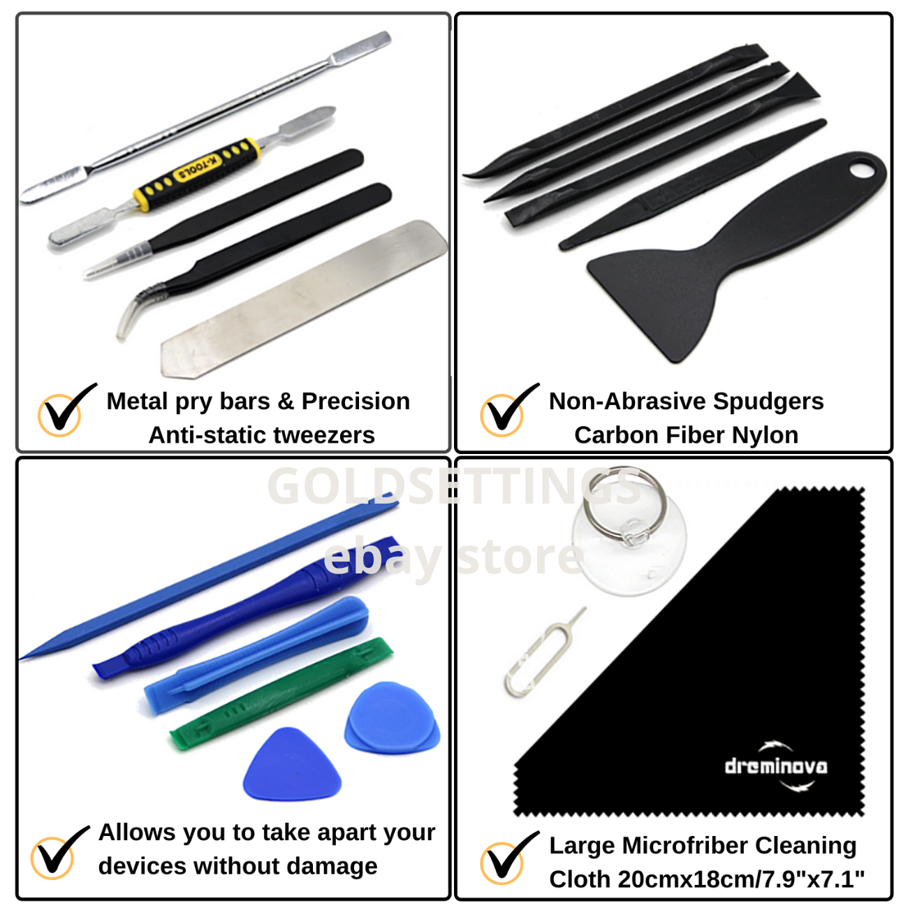 Laptop repair tools for PC Computer Phone Opening Spudger Metal Pry ...