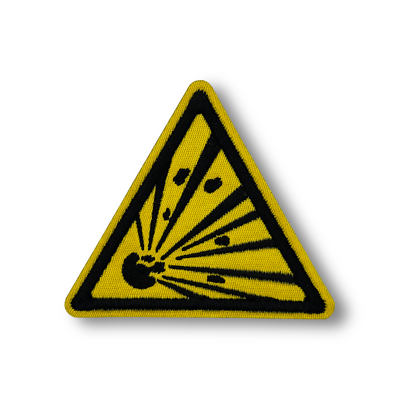 Explosive Symbol Signs Black And Yellow Explosive Material Warning