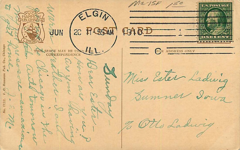 Postcard Elgin National Watch Works Factory, Elgin, Illinois - used in ...