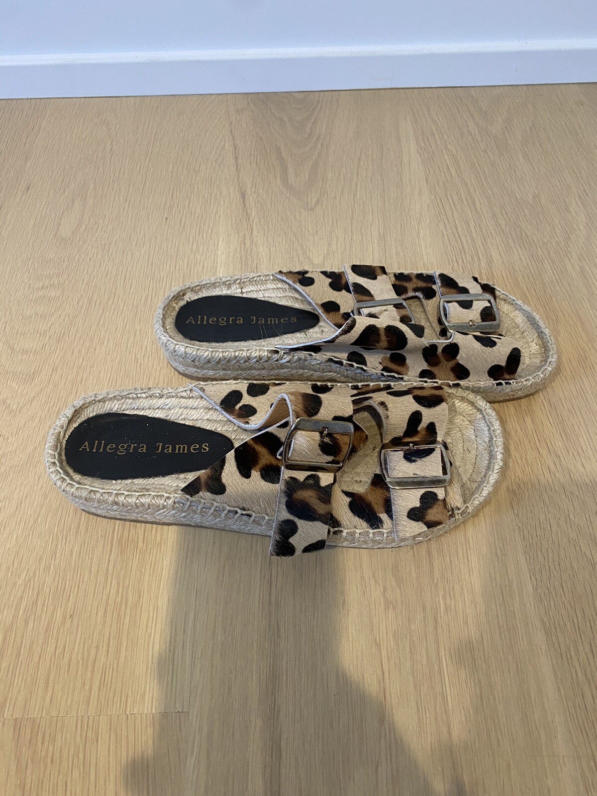 allegra james leopard espadrille 39/9 worn once - Gem