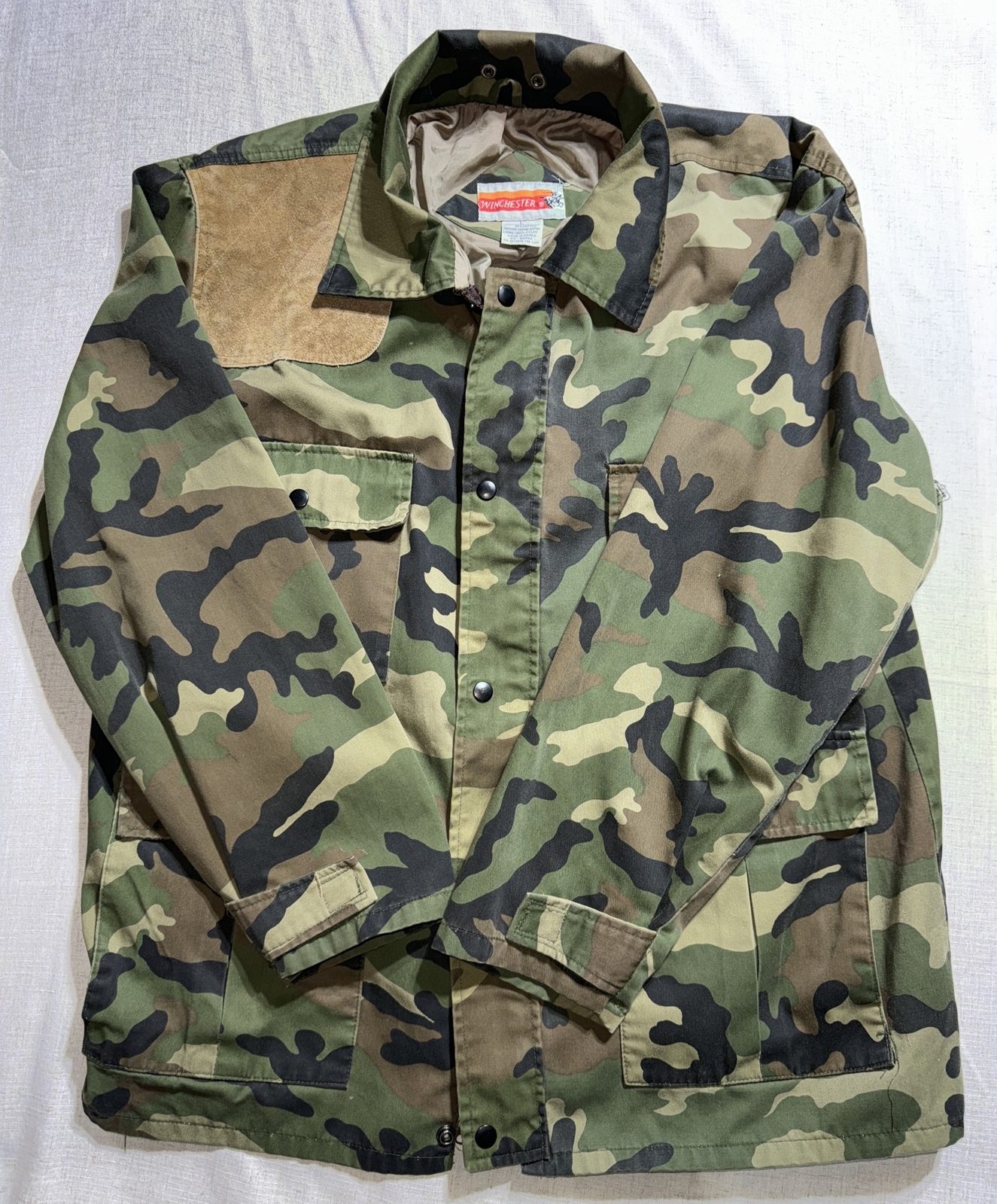 VTG 80s Winchester Bdu Camo Shooting Jacket Sz L Hunt… - Gem