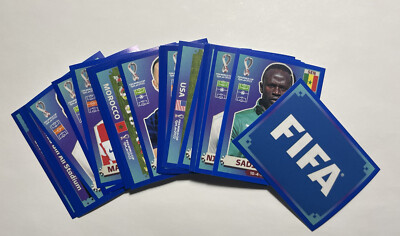 2022 Panini FIFA World Cup Qatar Sticker Blue Border Pick Your Own From ...