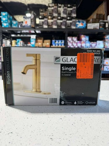GLACIER BAY RYDEN SINGLE HANDLE BATHROOM FAUCET BRUSHED GOLD | eBay