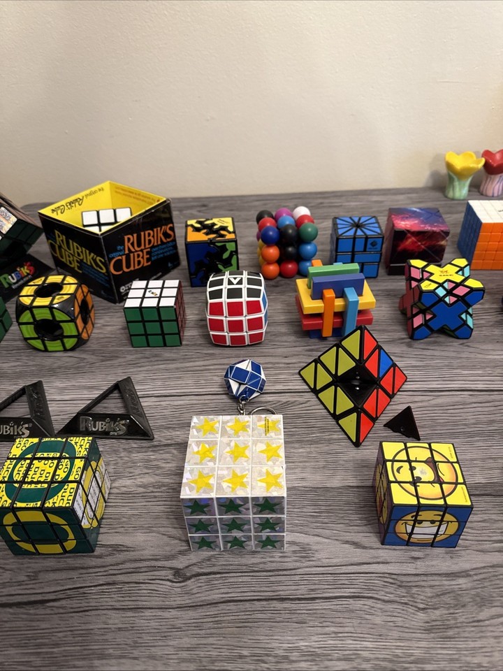 Rubiks Cube Lot Of 26 Puzzle Cubes! Rubiks Brand, Mefferts Brand, ETC ...