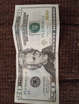 2017a 20 Dollar Bill with 4 Number Backwards Serial Number | eBay