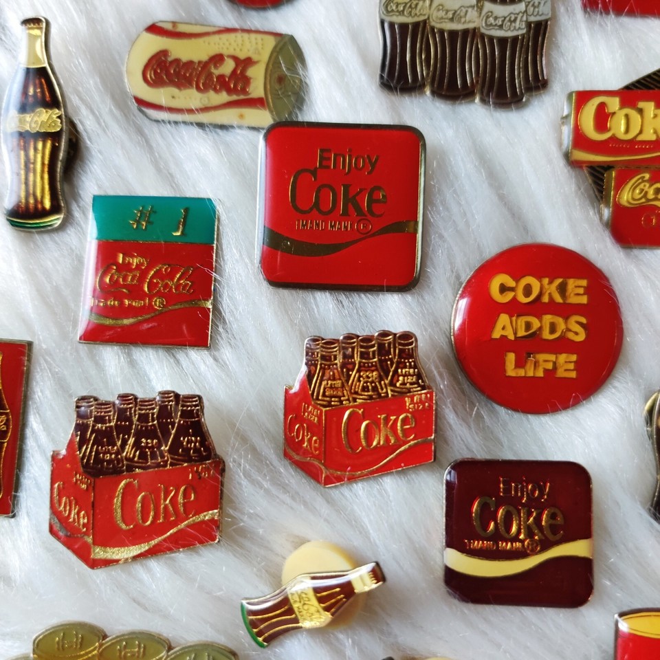 Lot of 22 Vintage Coca Cola Collectibles Pins Coke Bottle Soda Cans | eBay