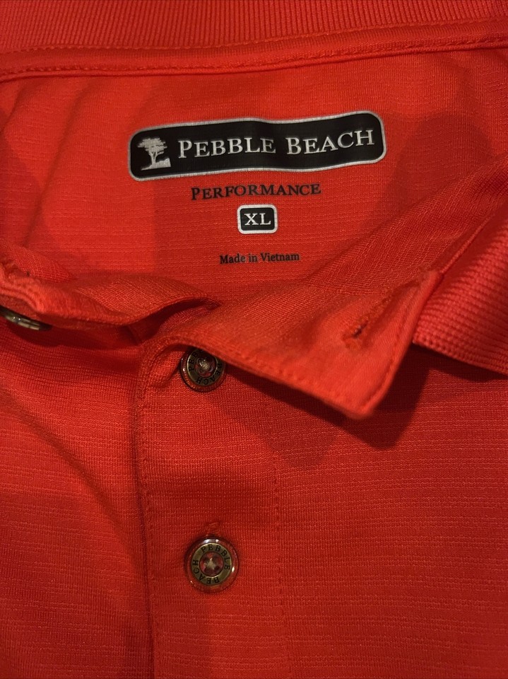 Pebble Beach Performance Polo Shirt Size XL Pebble Beach Logo | eBay