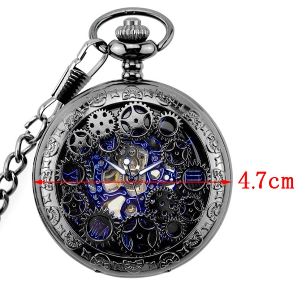 Vintage Steampunk Mechanical Skeleton Fob Watches Pendant Winding | eBay UK