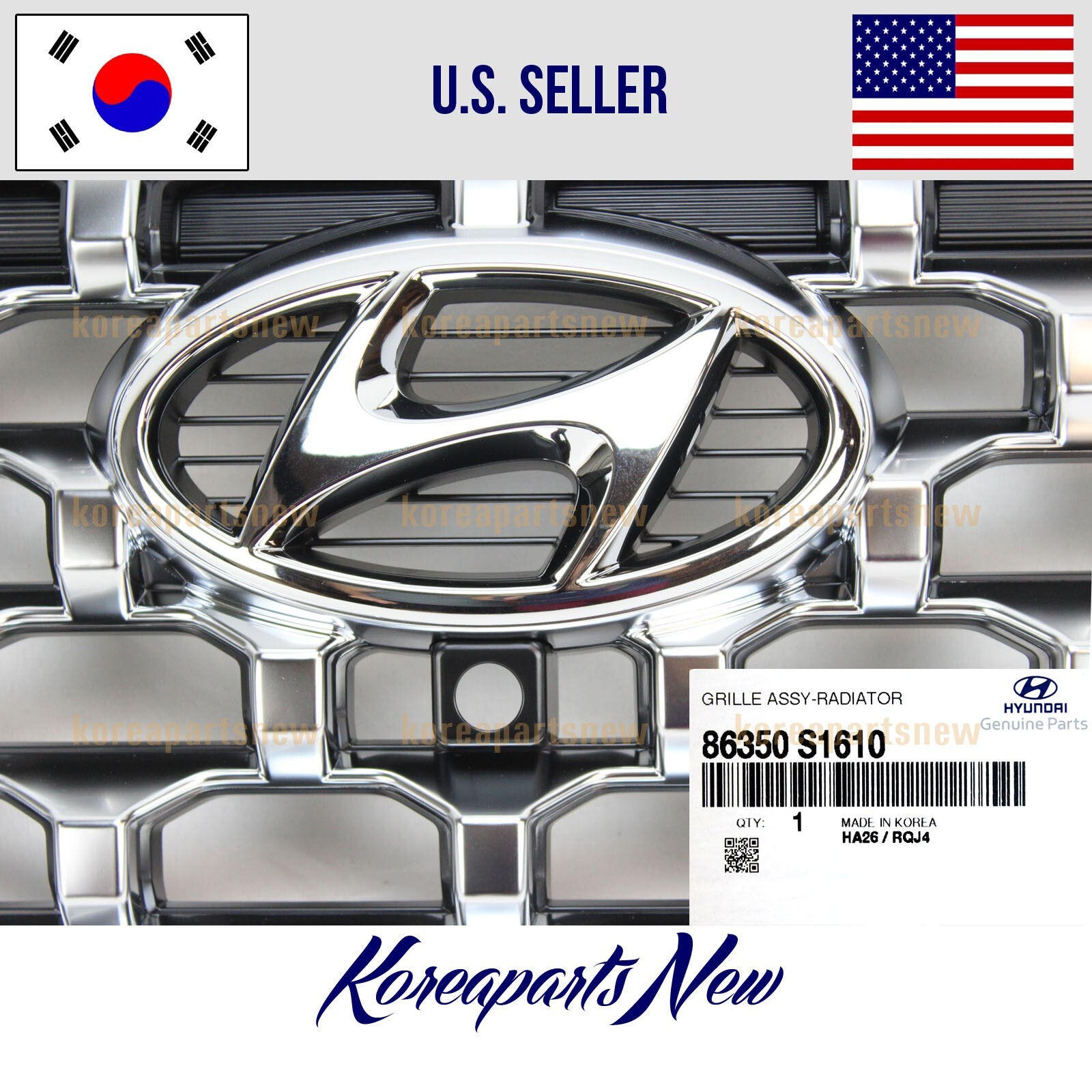 Grille Front Bumper for Camera 86350S1610 ⭐OEM⭐ Hyundai Santa Fe 2021 ...