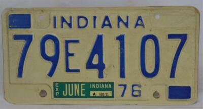 1976 Indiana License Plate Tippecanoe County 79E4107 | eBay
