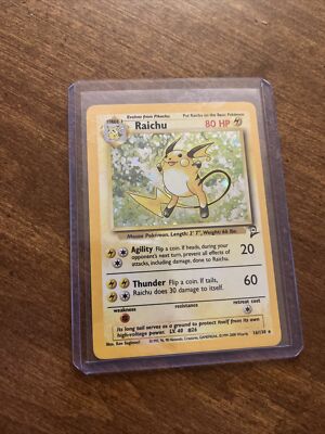 Pokémon TCG Raichu Base Set 2 16/130 Holo Unlimited Holo Rare | eBay