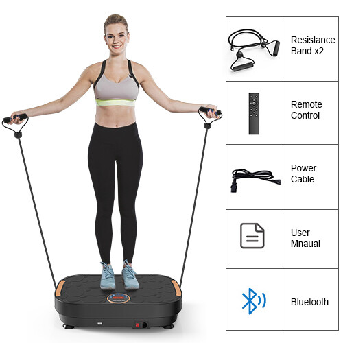 Vibration Platform Plate with Bluetooth Speaker for Whole Body Workout ...