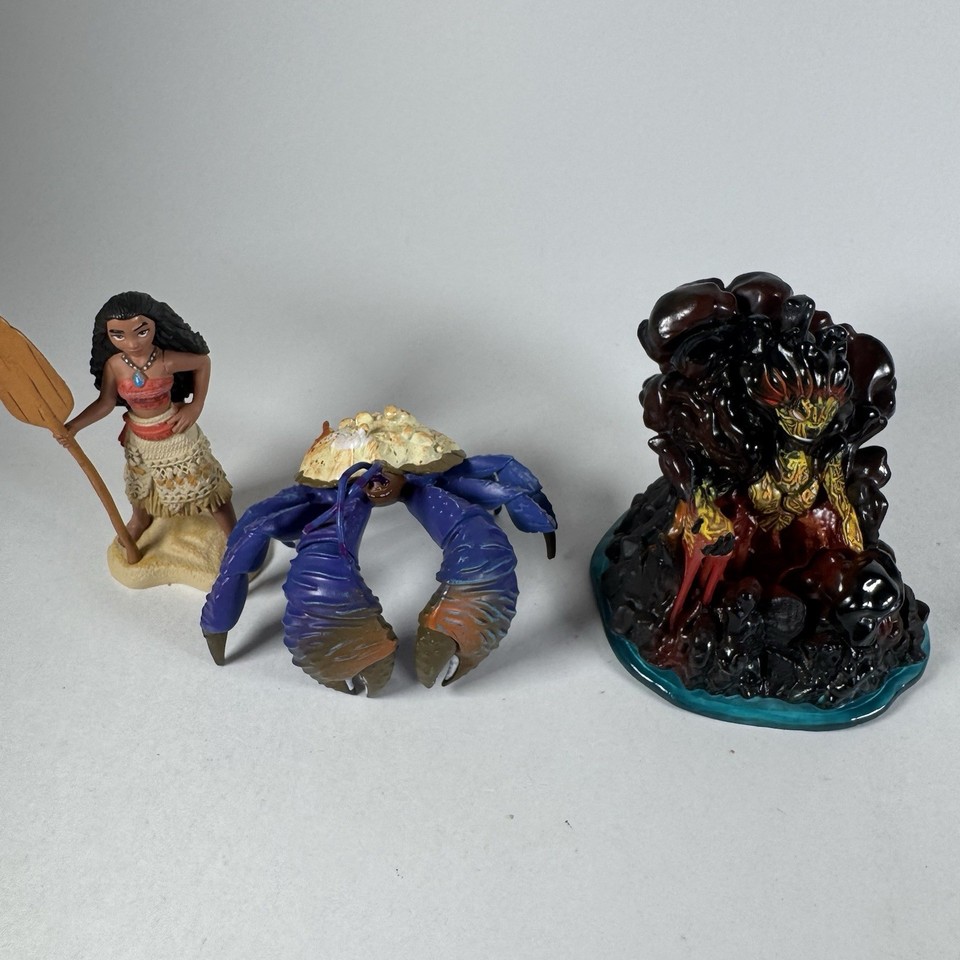 Disney Moana Figures Lot Of 10 Tamatoa Maui Hawk Pua Heihei Pele Te ...