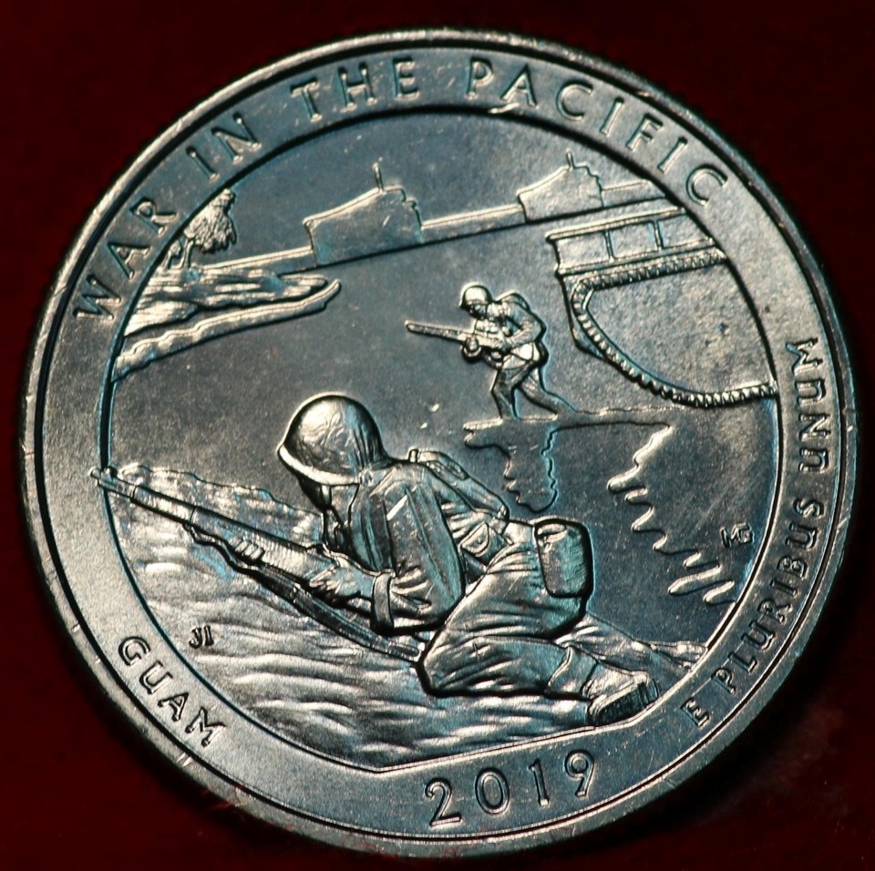 Uncirculated 2019-W Guam War in the Pacific Clad Washington Quarter | eBay